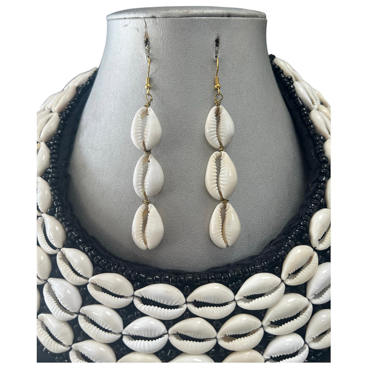 African Cowrie Shell Tribal Design Necklace – African-Stars
