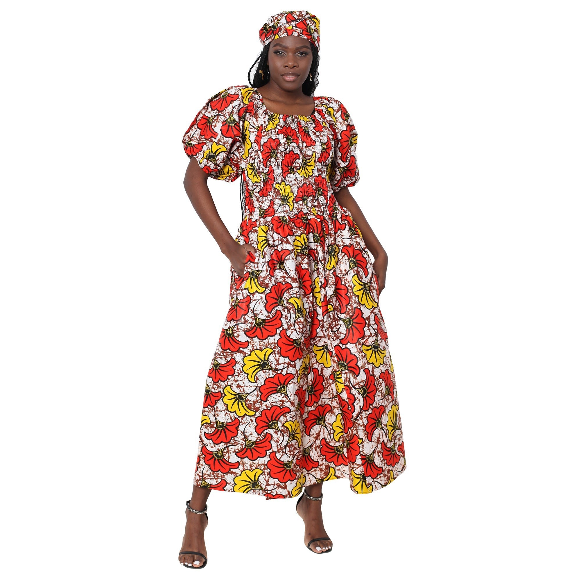 Womens Short Sleeve Maxi Dress With High Slit Fi 3130