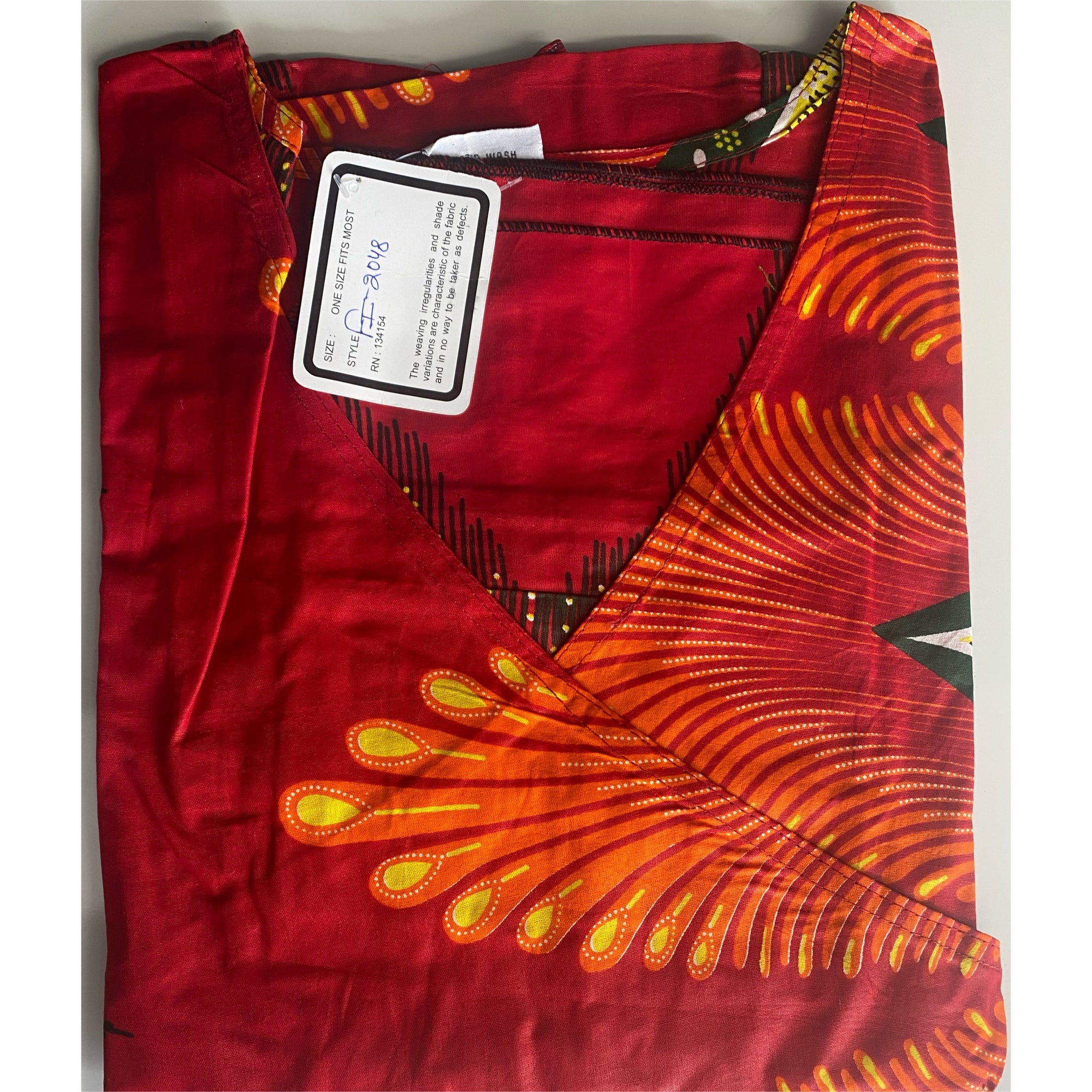 Women's African Ruffle Sleeve Wrap Blouse with Tie Waist – African-Stars